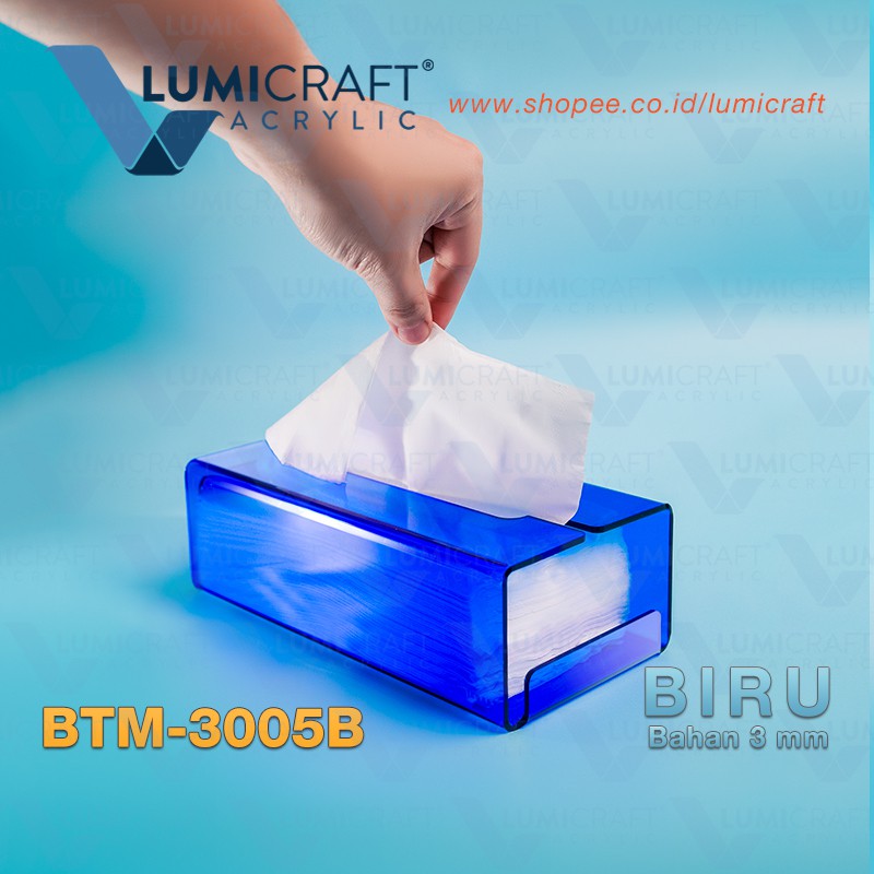 Jual Kotak Tissue MINIMALIS Acrylic Panjang - Bahan 3mm | Lumicraft BTM ...