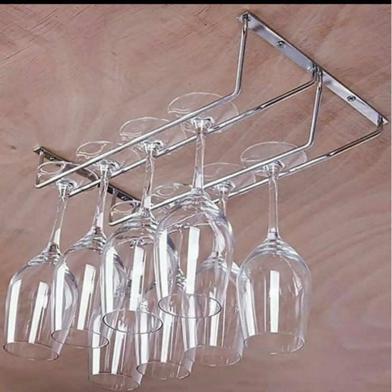 Jual Rak gantung stainless / Rak gelas Gantung / gantungan gelas wine ...