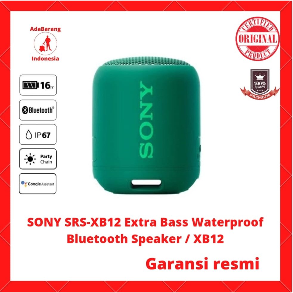 Jual SONY SRS-XB12 Extra Bass Waterproof Bluetooth Speaker / XB12 | Shopee Indonesia