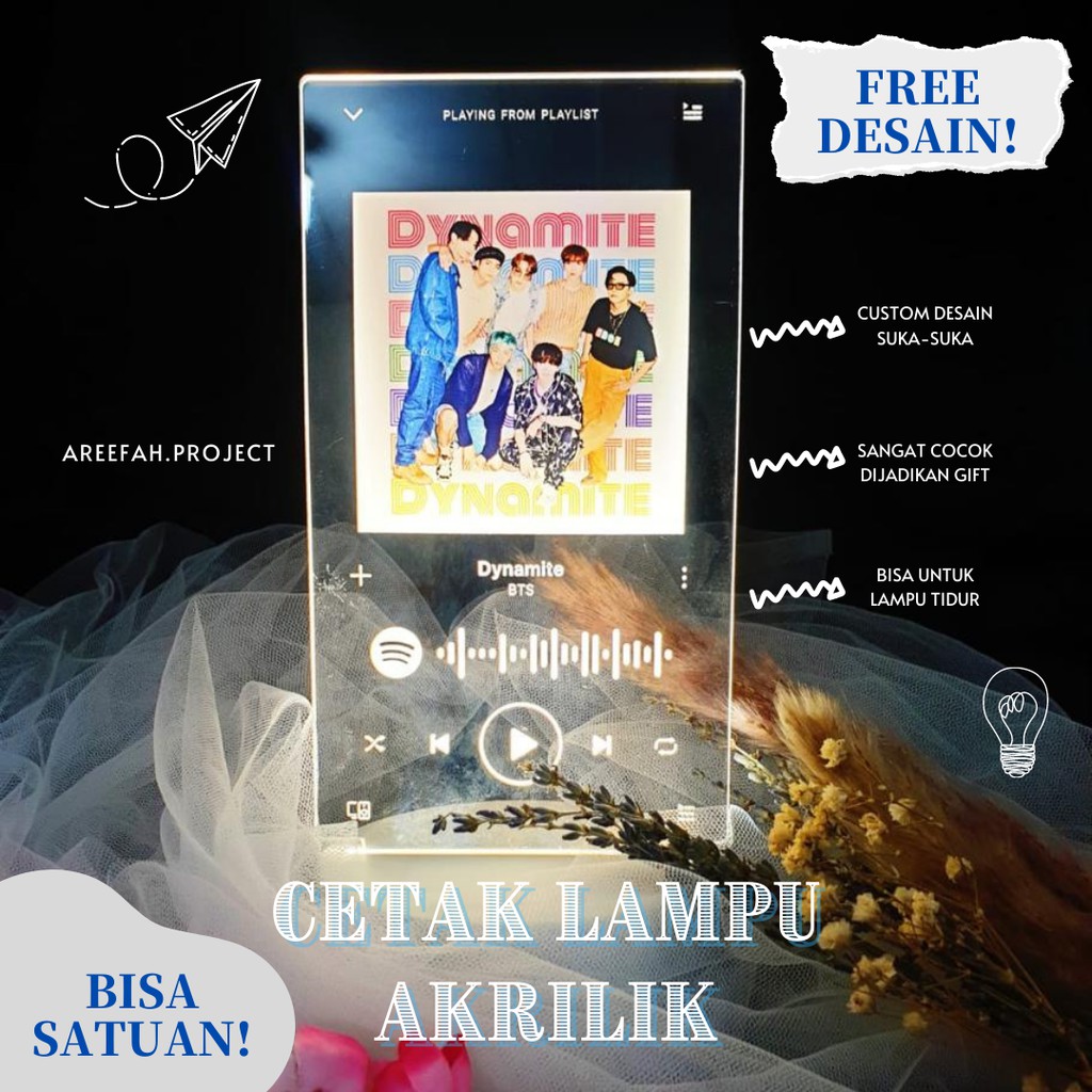 Jual Cetak Lampu LED Lampu Tidur Lampu Akrilik Custom Nama/Foto/Logo ...