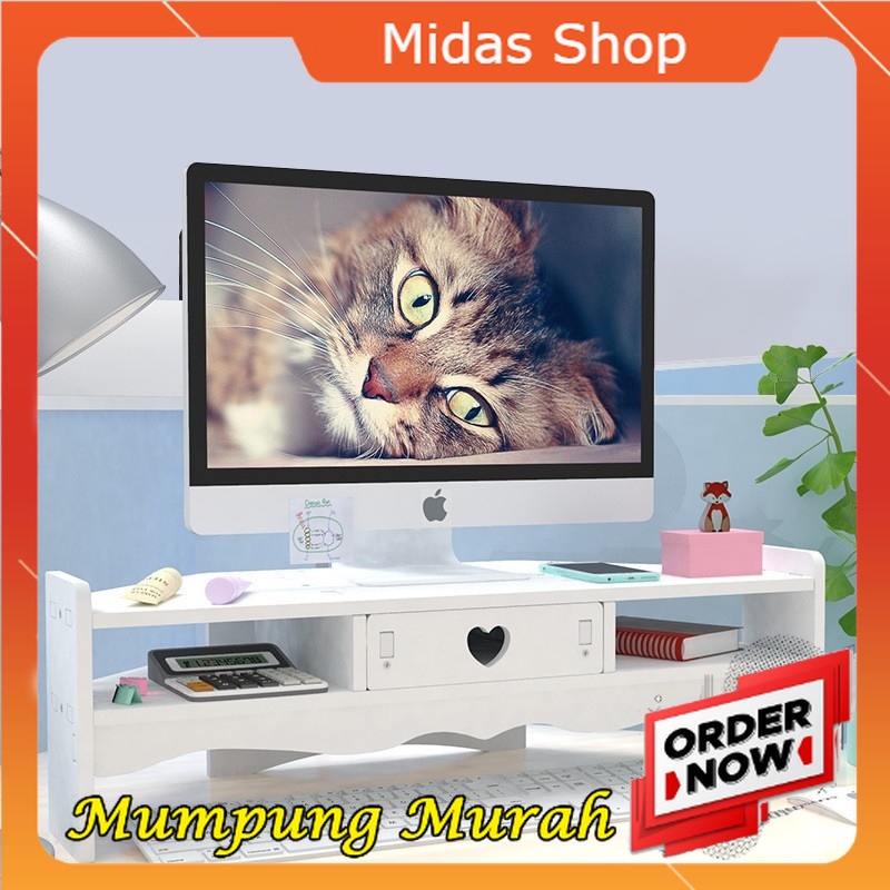 Jual Rak Monitor Meja Monitor Warna Putih - A010 | Shopee Indonesia
