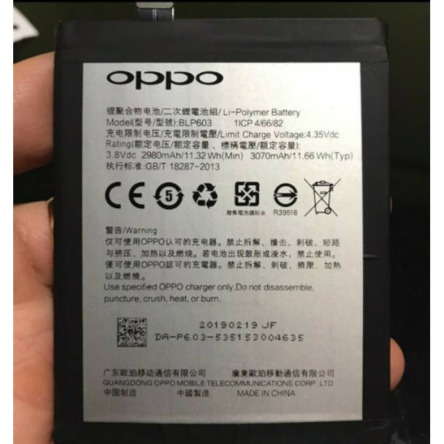 Jual BATERAI ORIGINAL 100% OPPO A52 / A92 2020 BATTERY ORI BLP781 ...