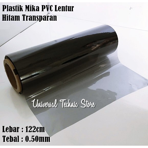 Jual Plastik Mika Lentur PVC Warna Hitam Lebar 122cm Tebal 0,30mm | Shopee Indonesia