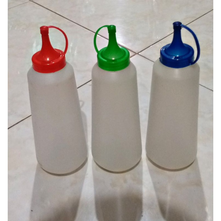 Jual BOTOL SAUS 500ML WADAH SAUS PLASTIK TEBAL MURAH | Shopee Indonesia