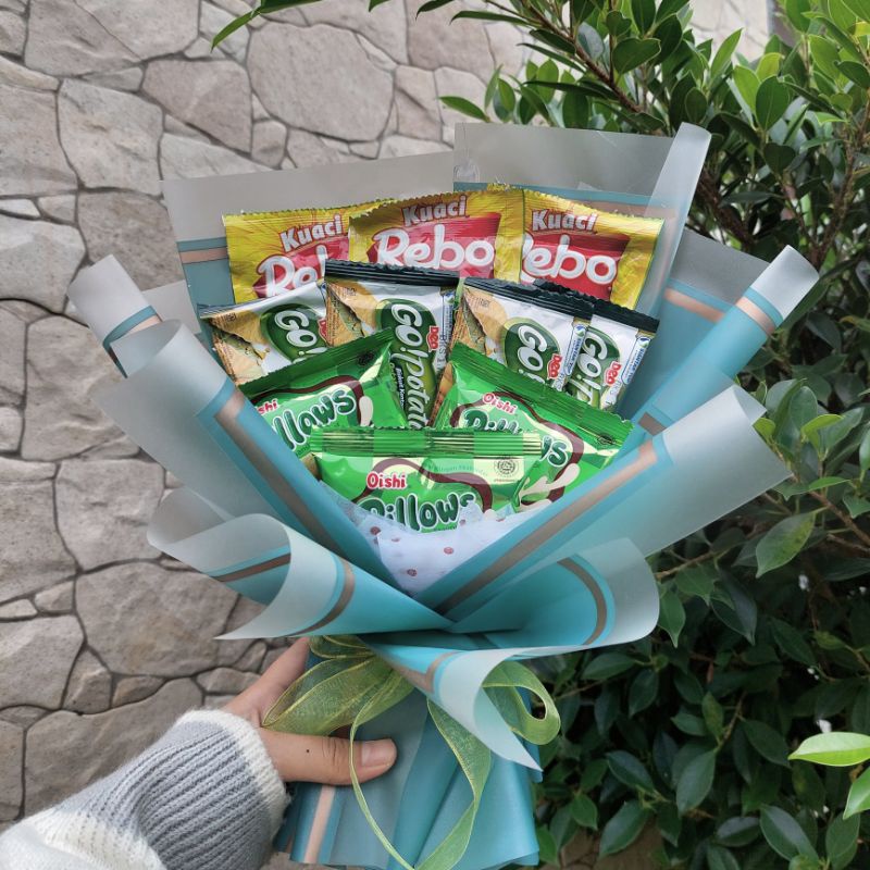 Jual SNACK BUCKET/SNACK BOUQUET/BUCKET BUNGA/BOUQUET FLOWERS (Made by ...