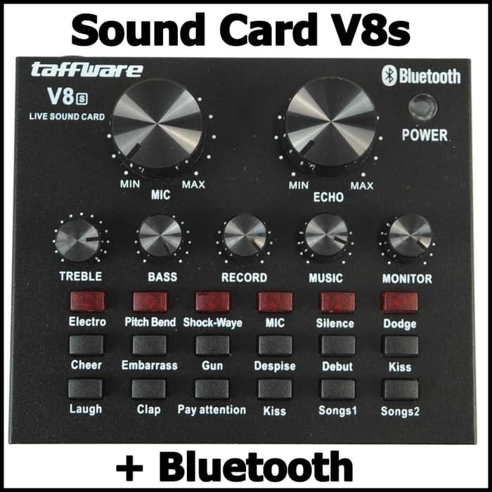 Jual Taffware V8s Bluetooth Audio USB External Soundcard Live Broadcast ...