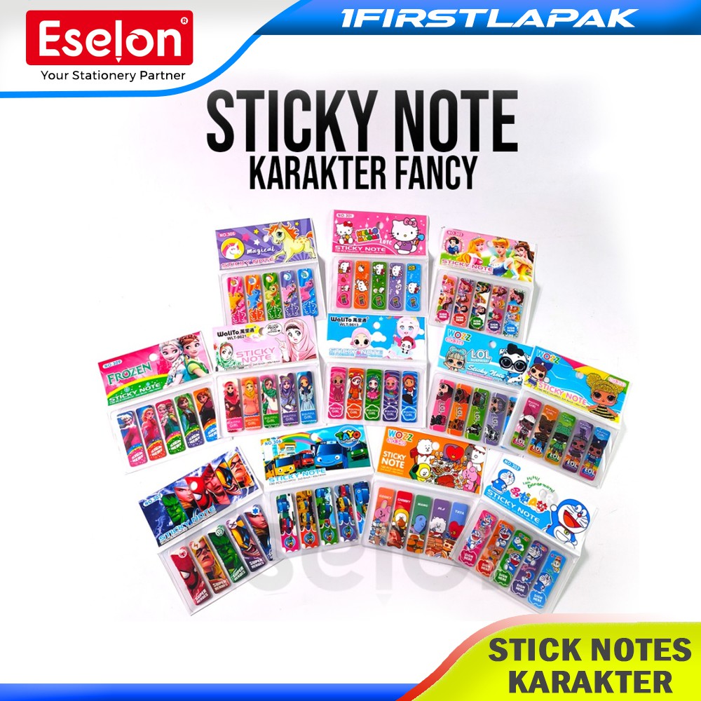 Jual Stick Notes Karakter 1pack Pembatas Kertas Sticky Note marker ...