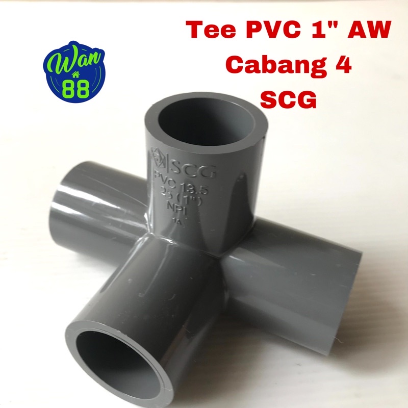 Jual Tee PVC 1” AW Cabang 4 SCG | Shopee Indonesia