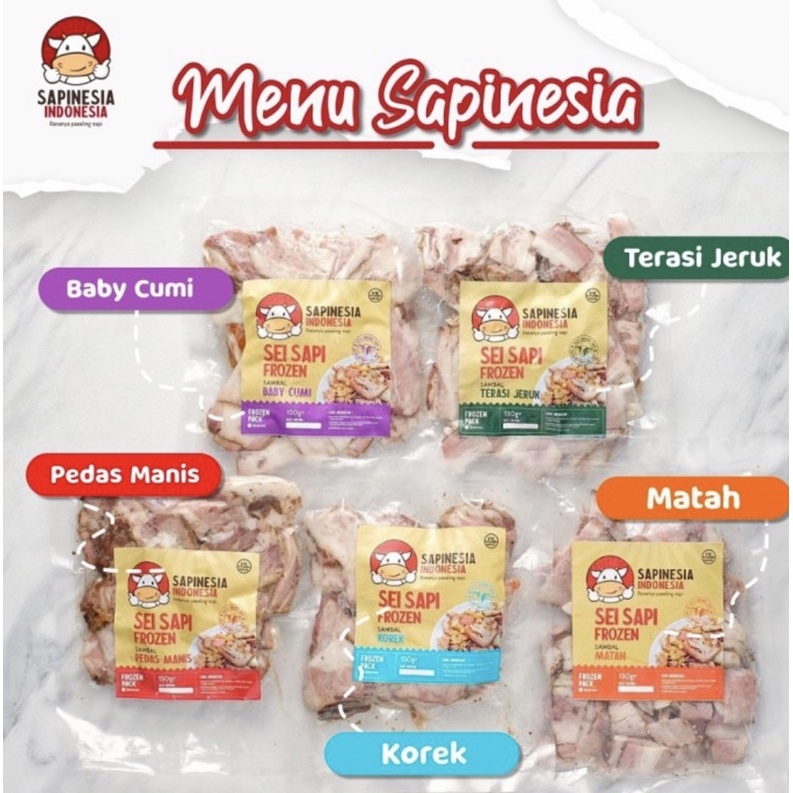 Jual Sei Sapi Sapinesia Daging Sapi Asap Beku Frozen 130Gram | Shopee ...