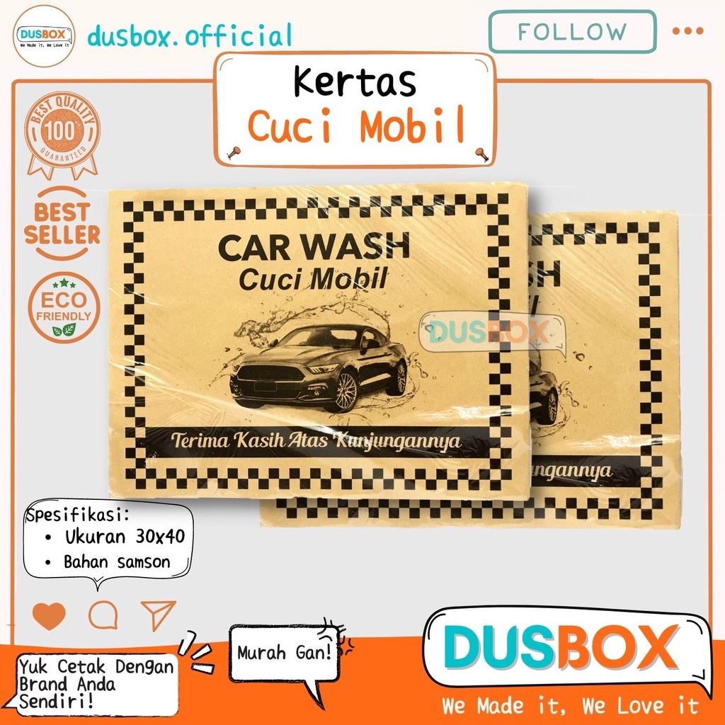 Jual Keset Cuci Mobil / Kertas Cuci Mobil / Kertas Carwash / Label Cuci ...