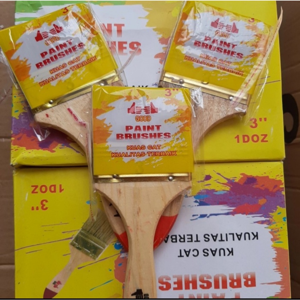 Jual Kuas 3", kuas cat 3 inch, kuas cat 3 dim | Shopee Indonesia