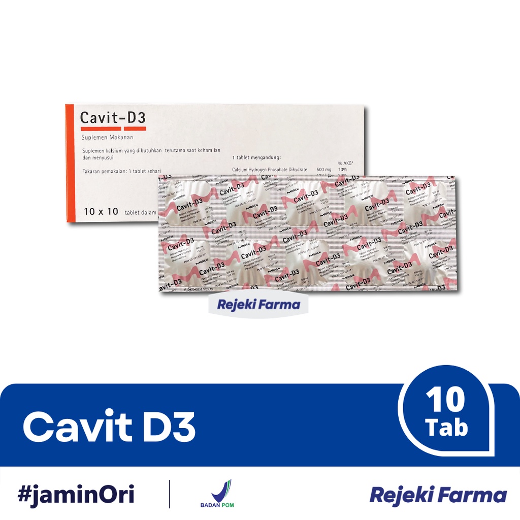 Jual Cavit D3 1 Strip isi 10 Tablet - Suplemen Makanan Cavit D 3 ...