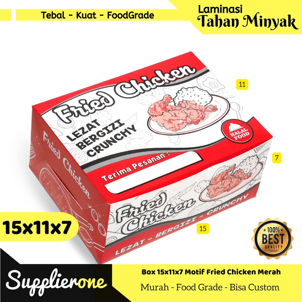 Jual Dus Snack / Dus Box Fried chicken / Dus Kue / Dus cemilan / Box ...