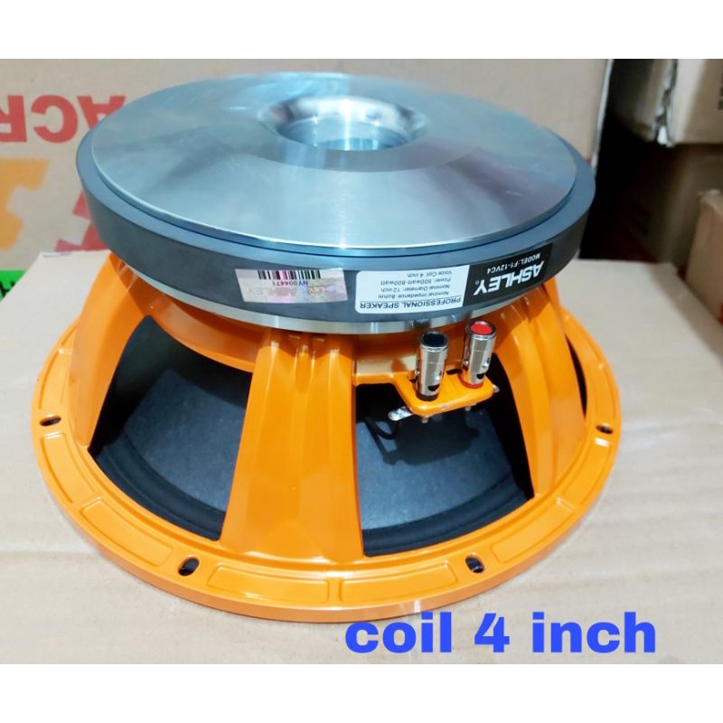 Jual Speaker ASHLEY 12 inch Model F1-12VC4 voice coil 4 inch Orange ...