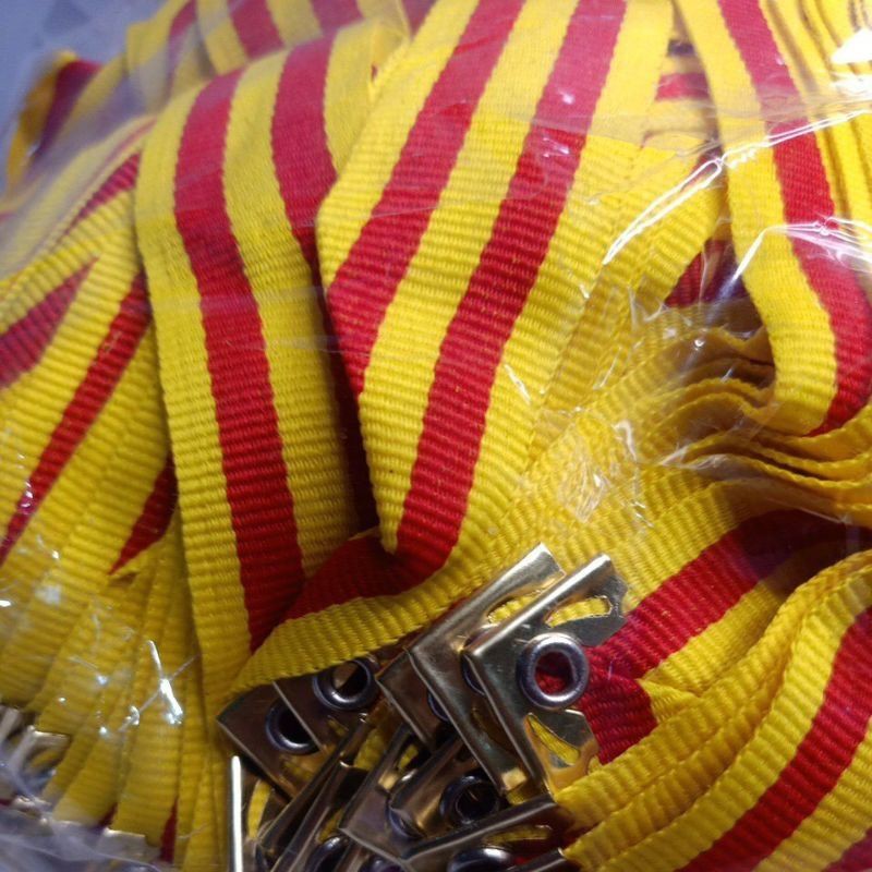 Jual TALI MEDALI ROLL-AN TALI WEBBING TAPE ROLL UK 3,5 CM X 50 YARD ( ± ...