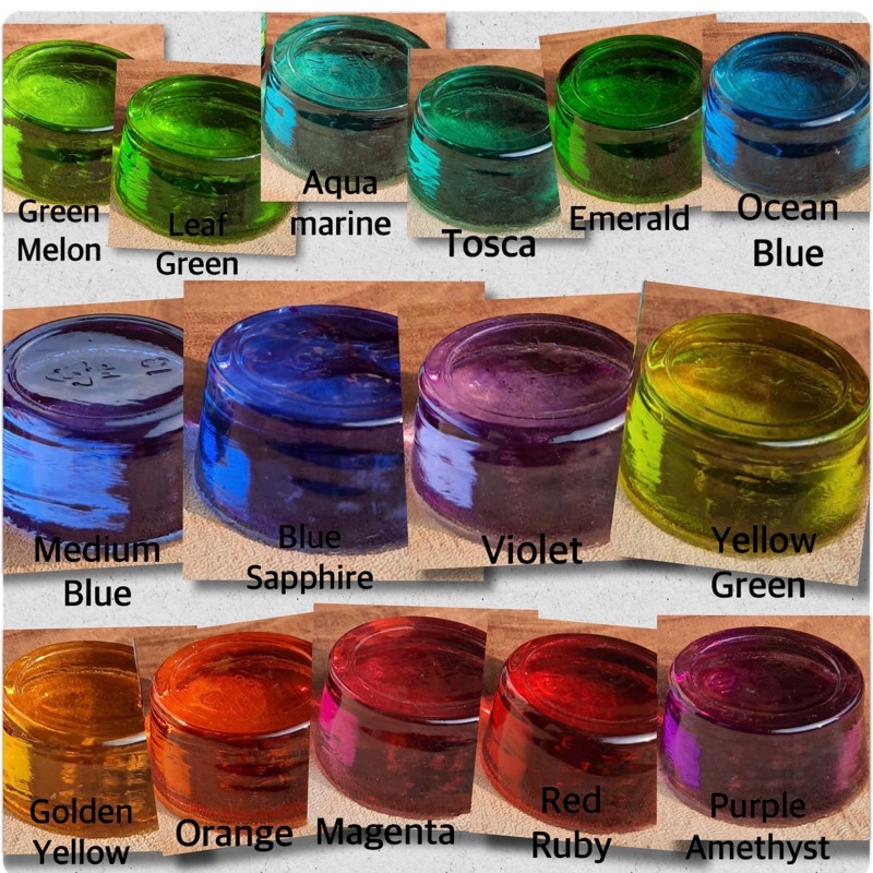 Jual 10ml Pewarna resin bening transparan / Pigment epoxy polyester ...