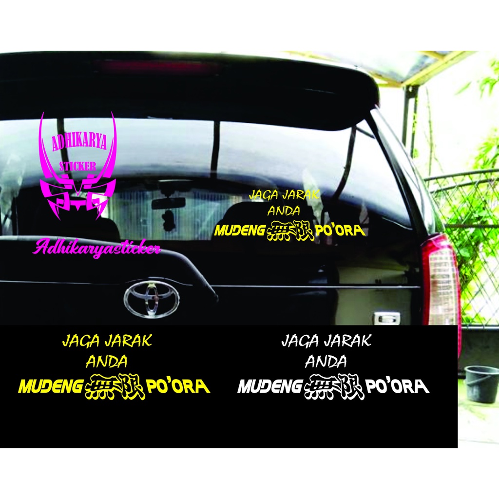 Jual STIKER KACA MOBIL JAGA JARAK MUDENG PORA STICKER KACA MOBIL JAGA ...