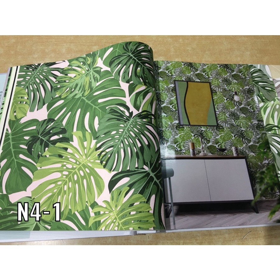Jual WALLPAPER DINDING BUNGA DAUN HIJAU 3D NATURAL NOTABENE | Shopee ...