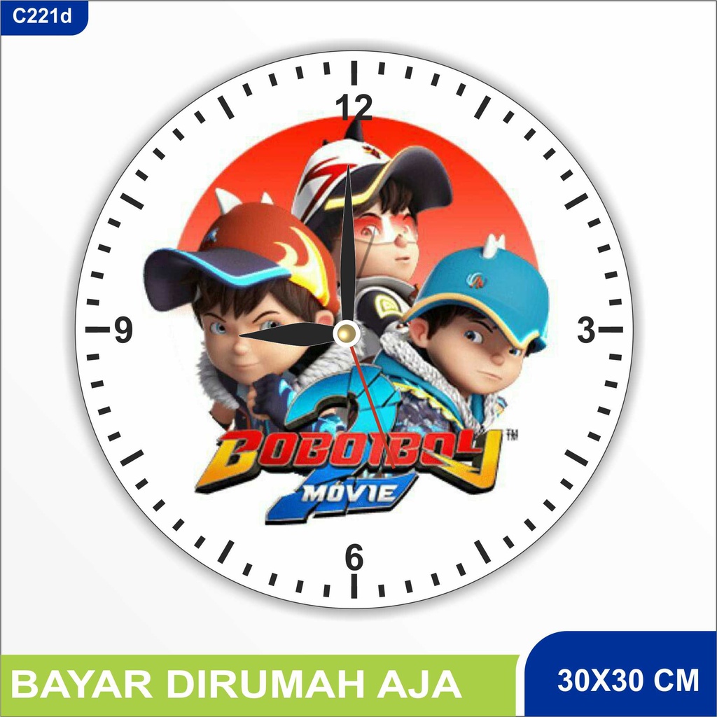 Jual Jam Dinding Boboiboy/jam Dinding Karakter Animasi Super Hero ...