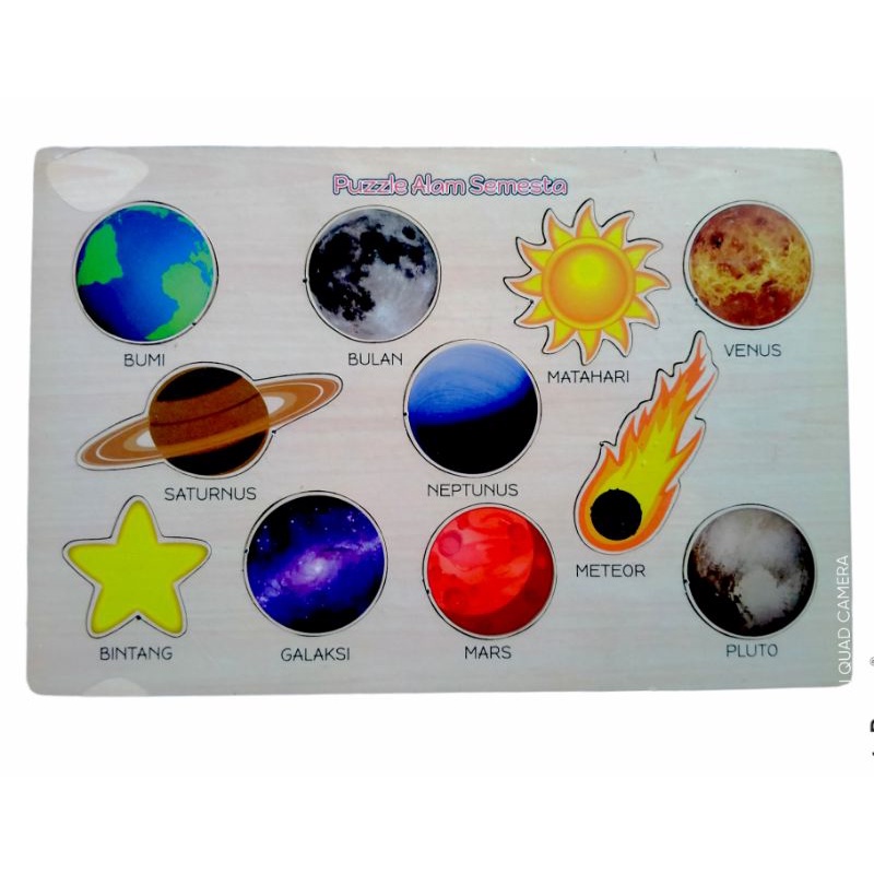 Jual puzzle kayu alam semesta dan tata surya - mainan kayu edukasi ...