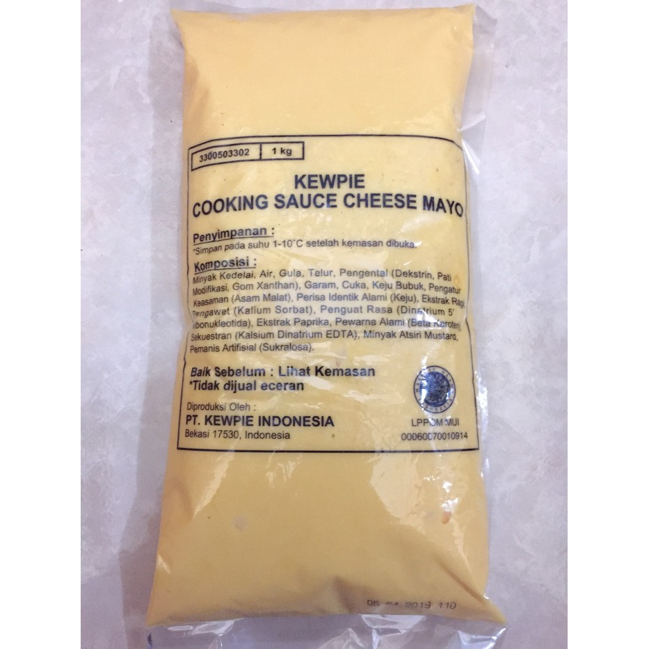 Jual Kewpie mayonaise keju 1kg HALAL MUI cooking sauce cheese mayo | Shopee Indonesia