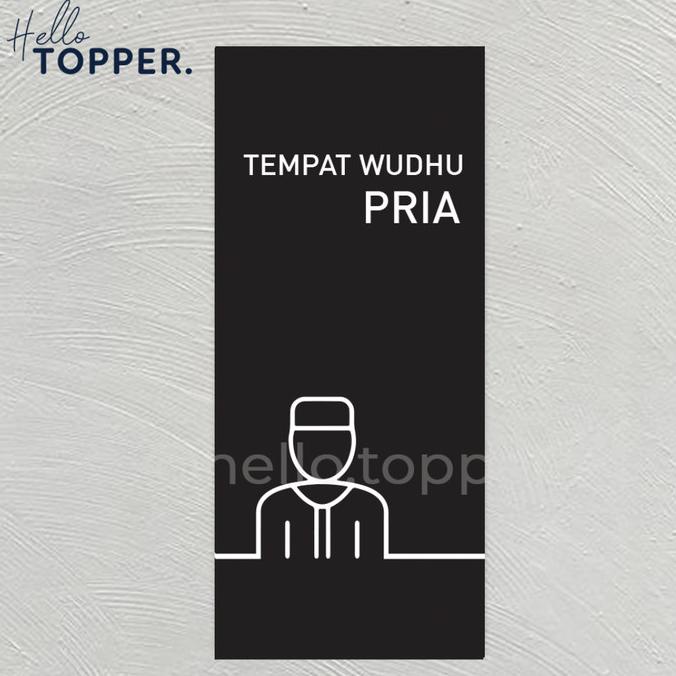 Jual Sign Label Akrilik Tempat Wudhu Pria | Tempat Wudhu Acrylic ...