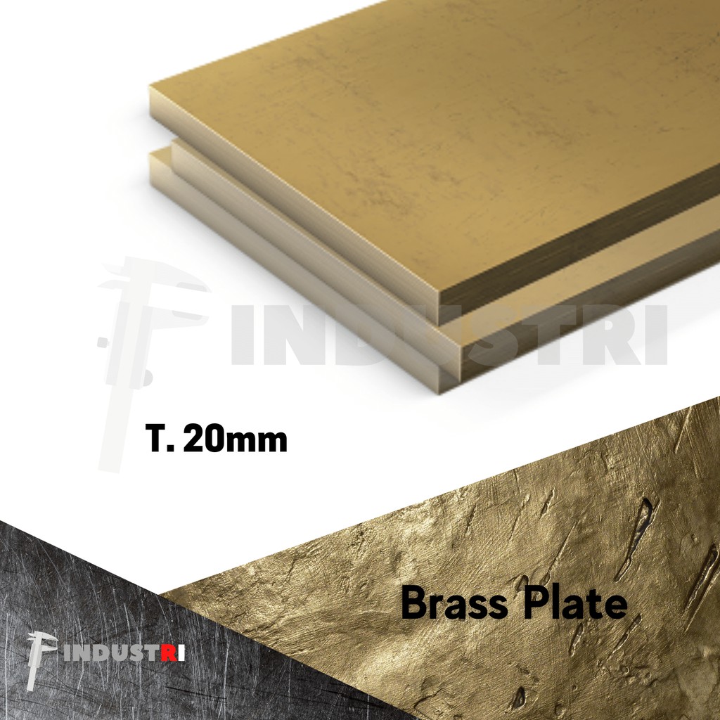 Jual Plat Kuningan 20mm | Brass Plate ukuran custom | Shopee Indonesia