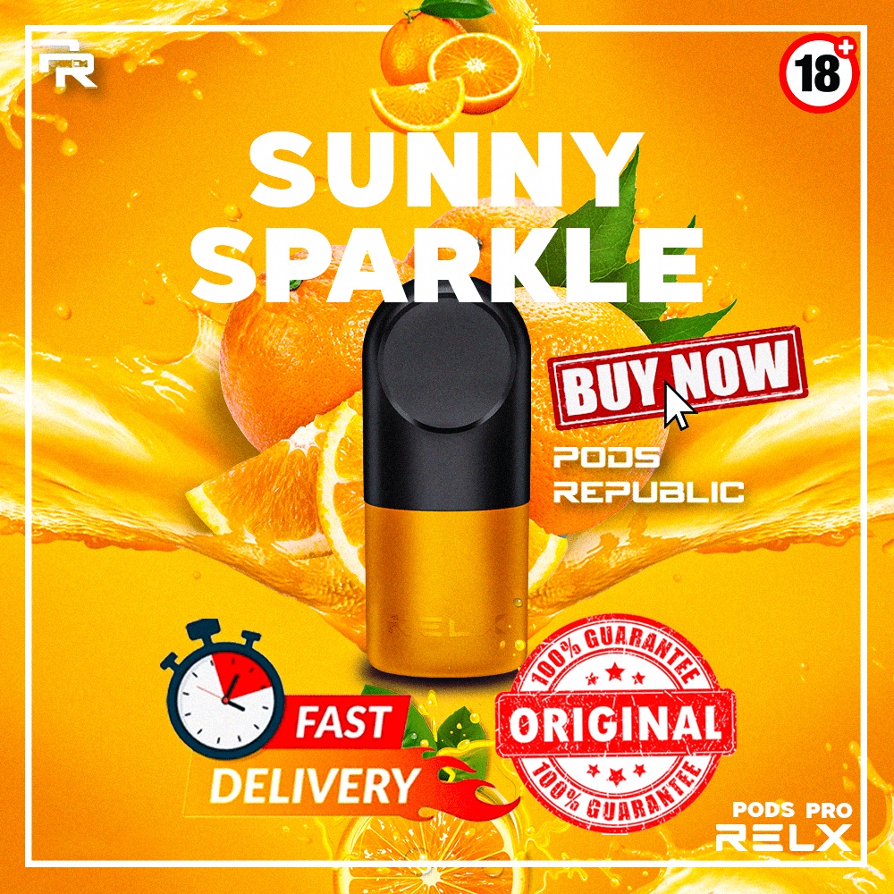 Jual RELX Pods Pro - Sunny Sparkle (Orange) | Shopee Indonesia