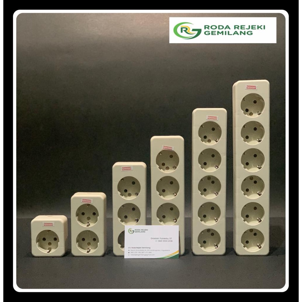Jual STOP KONTAK/TERMINAL KUNINGAN/COLOKAN LISTRIK UTICON OUTBOW (OB) LUBANG 1-2-3-4-5-6 ...