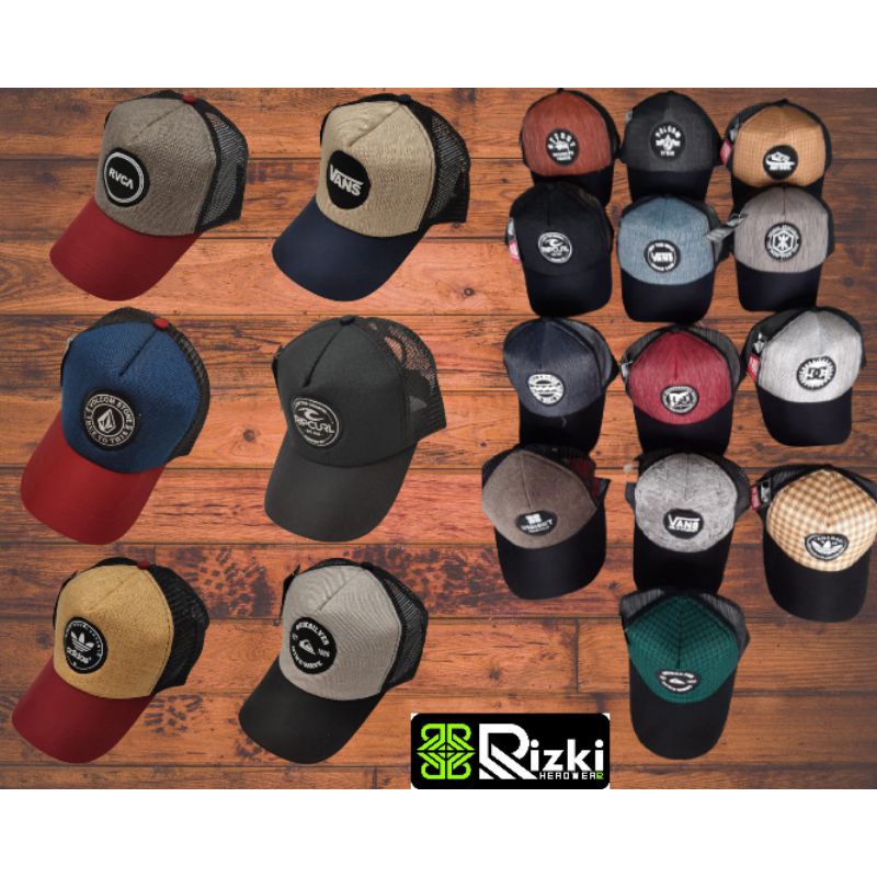 Jual Topi Jaring Pria Aplikasi Keren/Sablon Keren Platisol Topi Border ...