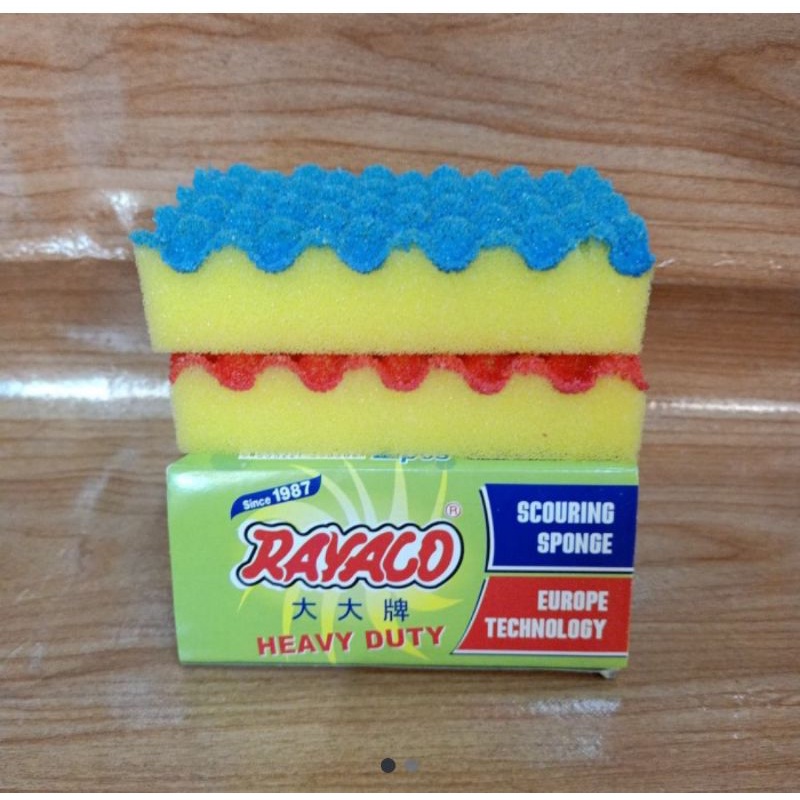 Jual CUCI GUDANG Busa Cuci Piring 2 Lapis "RAYAKO" Isi 2Pcs/Pack Made ...