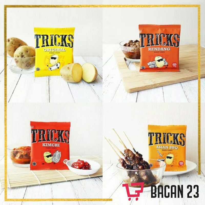 Jual Tricks Crisps (10x18gr) - (Original-BBQ-Bulgogi-Kimchi-Rendang ...