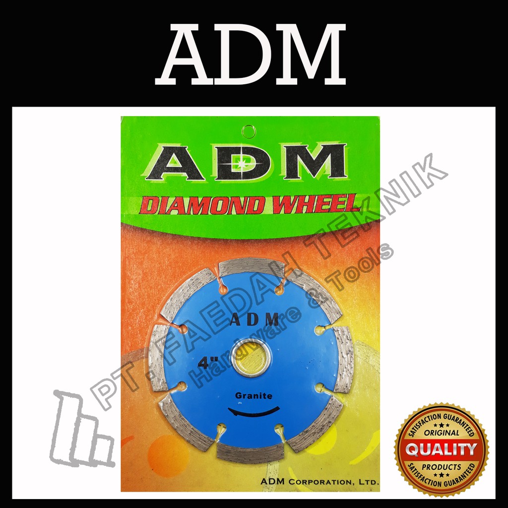 Jual ADM Diamond Wheel 4" Dry / Mata Potong Granite, Keramik Kering 4 ...