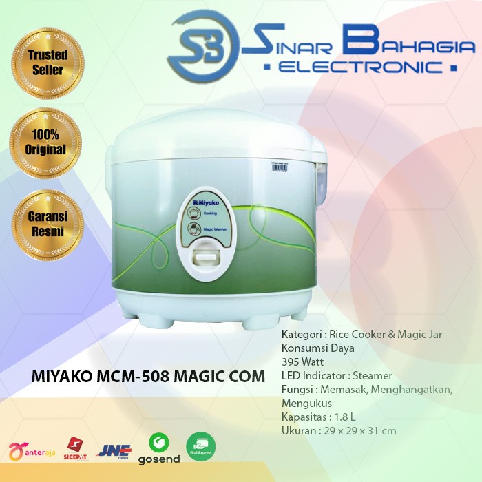 Jual MIYAKO MCM-508 MAGIC COM 1,8 LITER( KHUSUS BANDUNG) | Shopee Indonesia