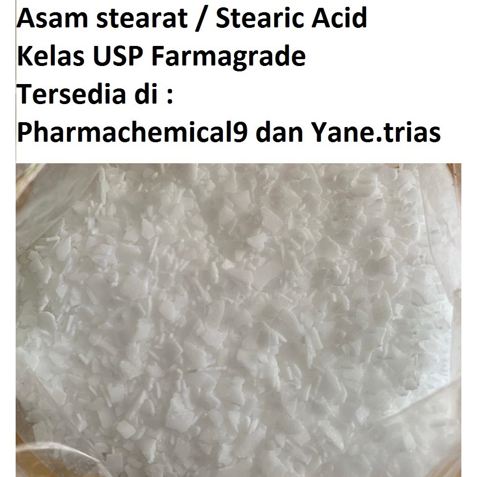 Jual Asam stearat stearic acid Farmagrade 500 g | Shopee Indonesia