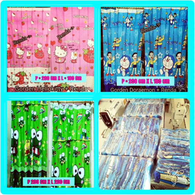 Jual 1kg muat 6pcs Tirai Gorden/ Hordeng Karakter Renda PINTU dan JENDELA | Shopee Indonesia
