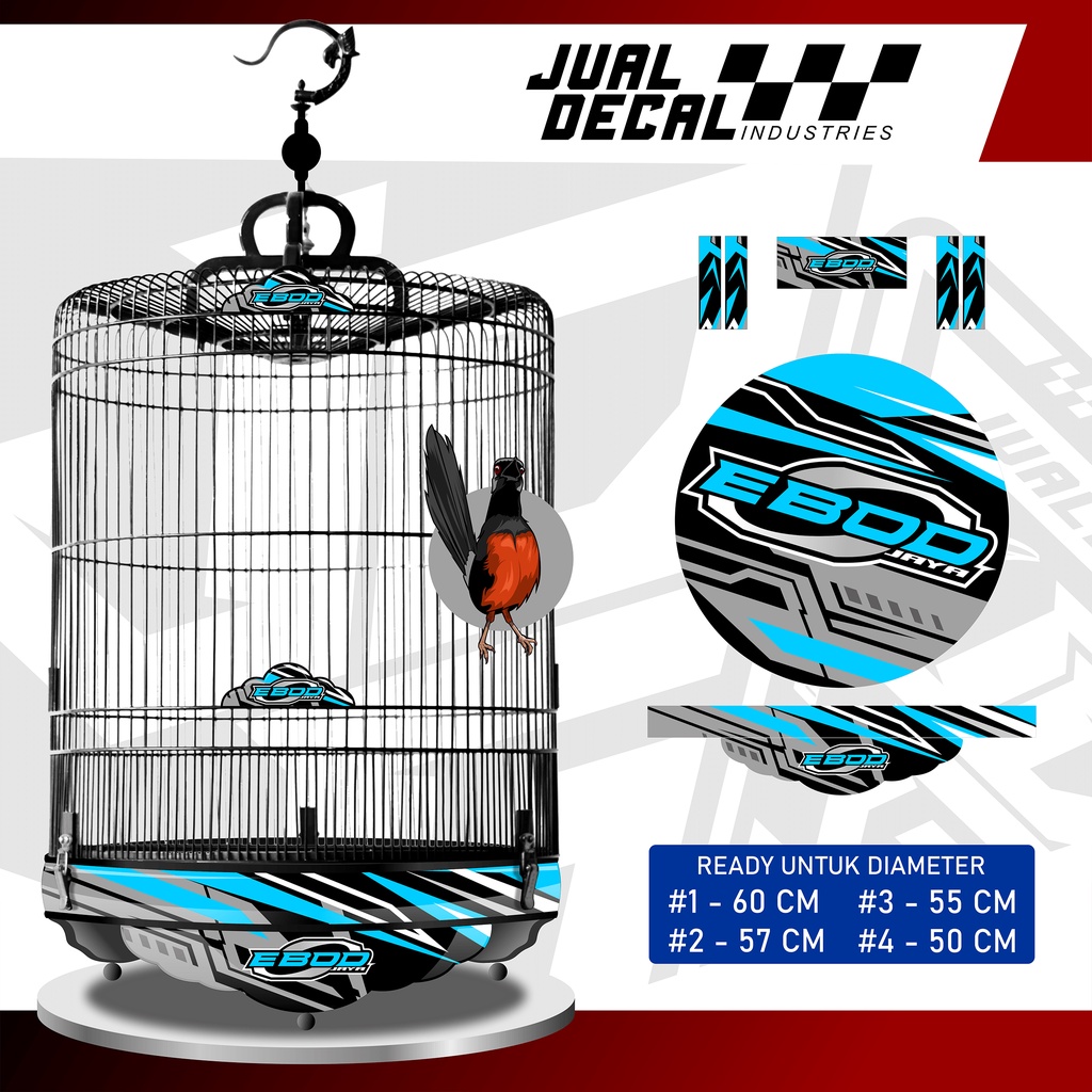 Jual Stiker Tebok Murai Decal Sangkar Burung EBOD Kandang Bulat Bisa ...