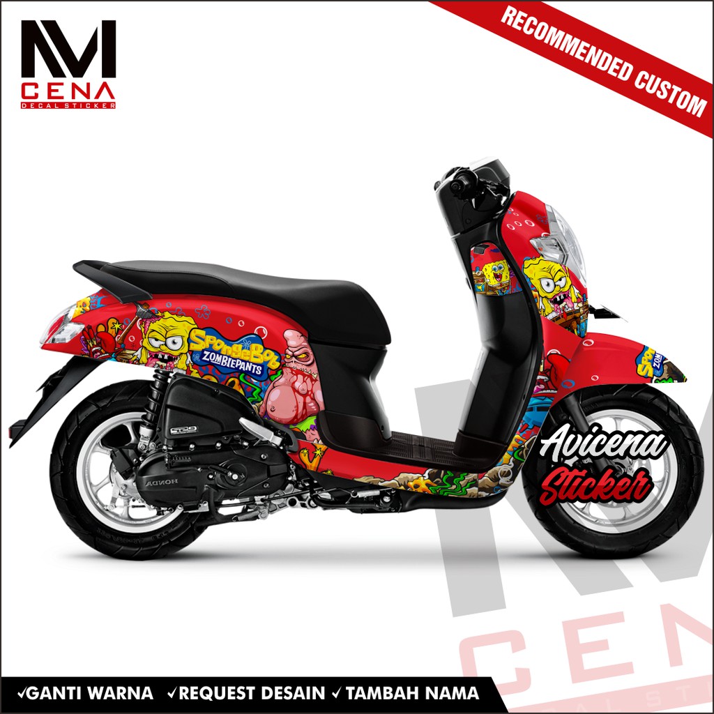 Jual Sticker Decal scoopy full body Decal Sticker Scopy New Fi 2017 ...