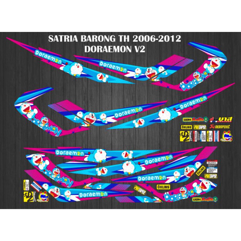 Jual striping stiker decal satria fu barong doraemon v2 | Shopee Indonesia