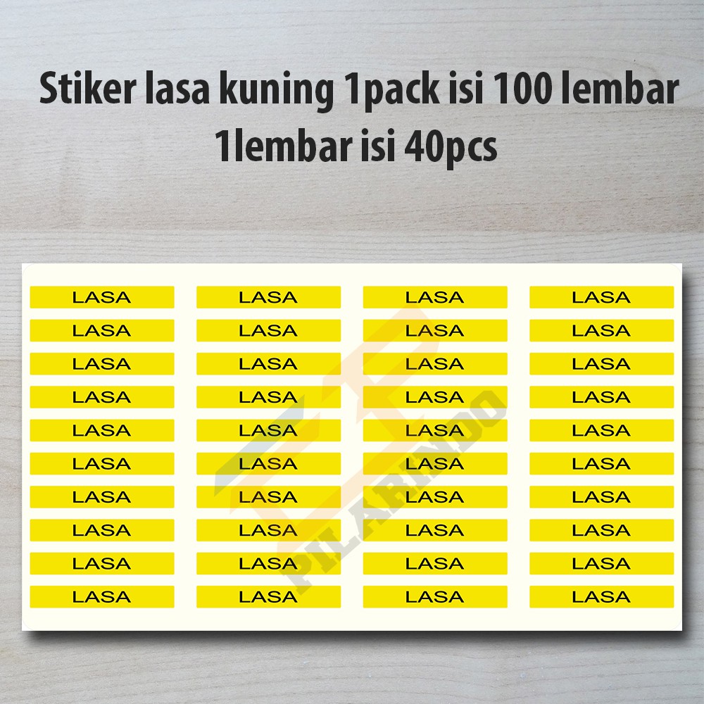 Jual Stiker Lasa 1 Pack isi 100 lembar = ( 1 lembar isi 40pcs ...