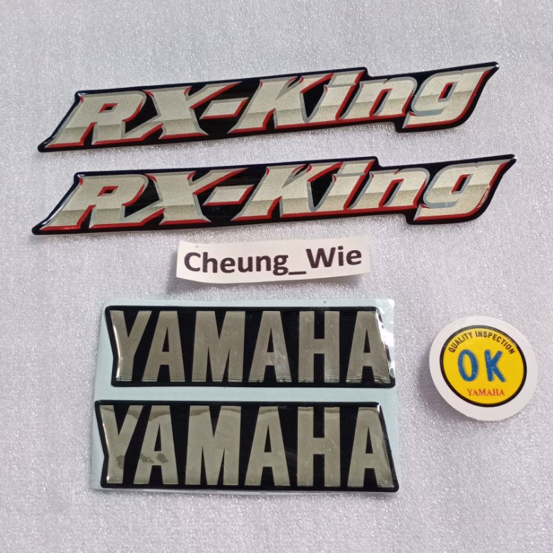 Jual emblem box aki & Tangki Yamaha RX king new 2001/2002 Variasi Merah ...