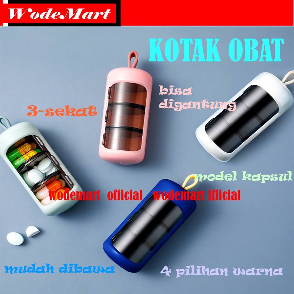 Jual PILL BOX / KOTAK OBAT MODEL KAPSUL 4 WARNA | Shopee Indonesia