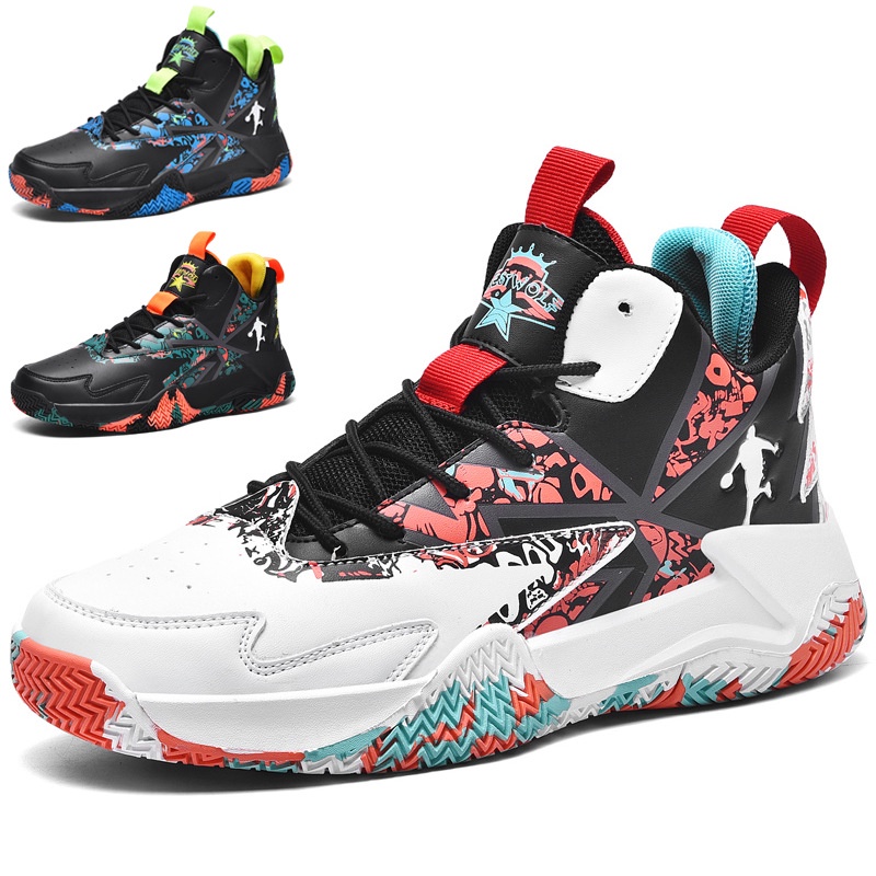 Jual Sepatu Basket Ukuran Besar Sepatu Basket Pria Tinggi-Top Tempur ...