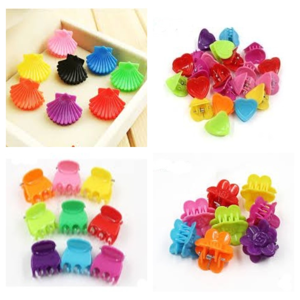 Jual (Isi 4) Jepit Rambut Kecil Anak Warna Warni / Jepit Rambut Salon ...