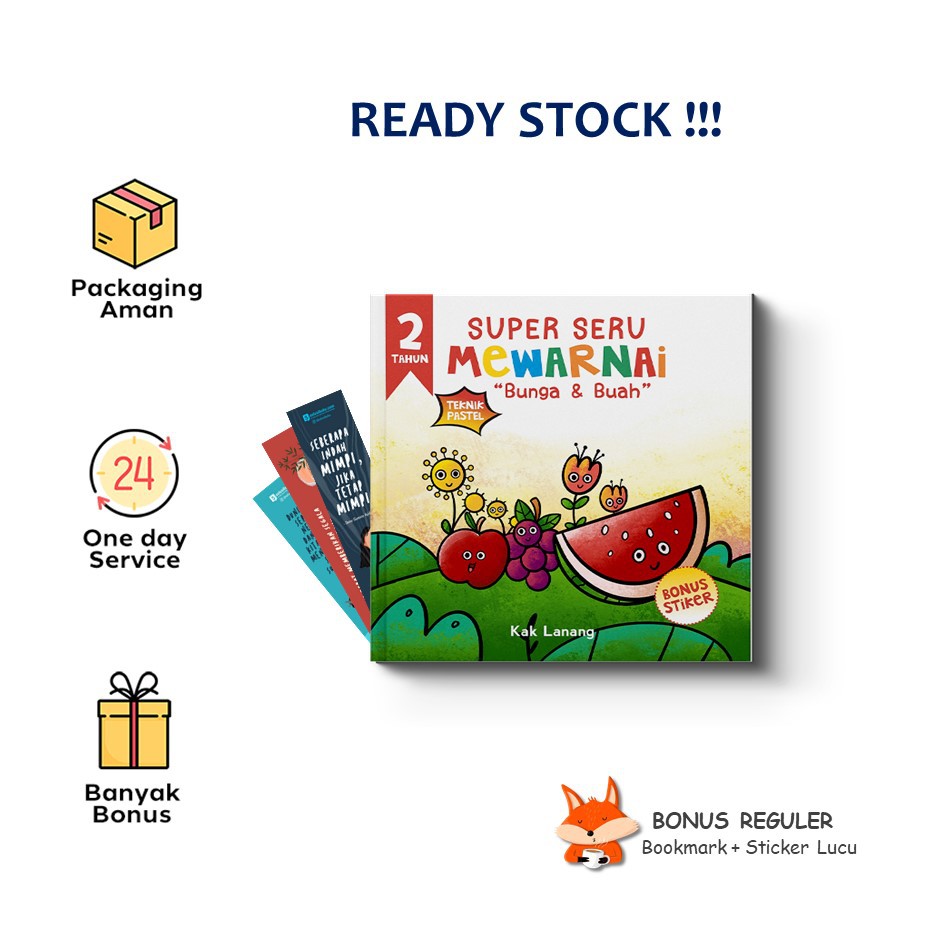 Jual Buku Bunga & Buah : Super Seru Mewarnai Teknik Pastel (C-Klik ...