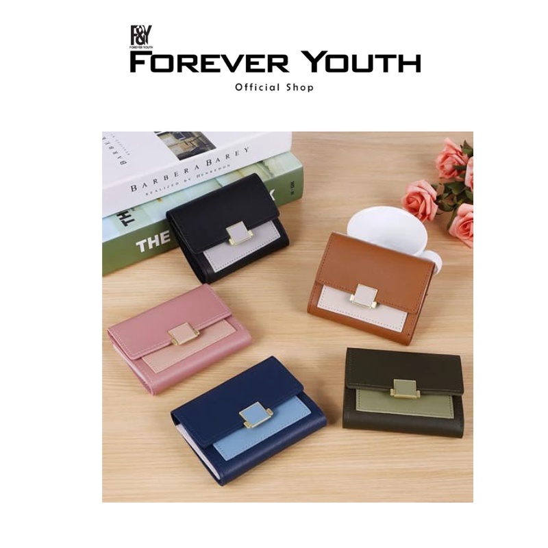 Jual Forever Youth Dompet Lipat Wanita Retro Paragraf Pendek Dompet ...