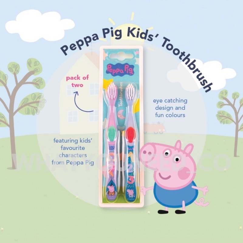 Jual Peppa Pig Kids Toothbrush (2pcs) untuk usia 3tahun+ | Shopee Indonesia