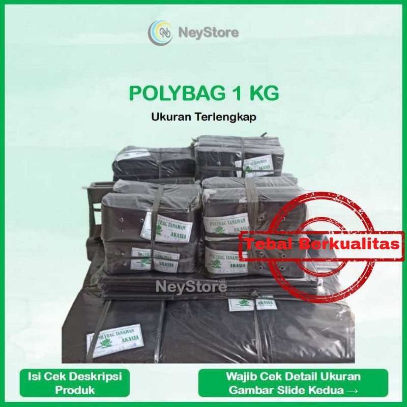 Jual Polybag Polibag 1kg Ukuran 10x12 12x12 12x15 15x15 15x20 18x18 ...