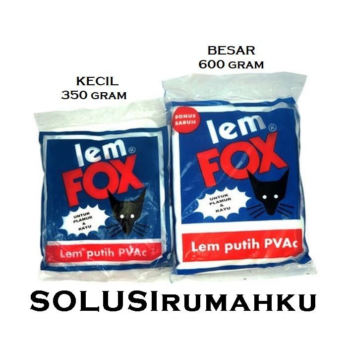 Jual Lem Putih Lem Fox Besar 600 Gram Lem PVAC Lem Kertas Lem Kayu ...