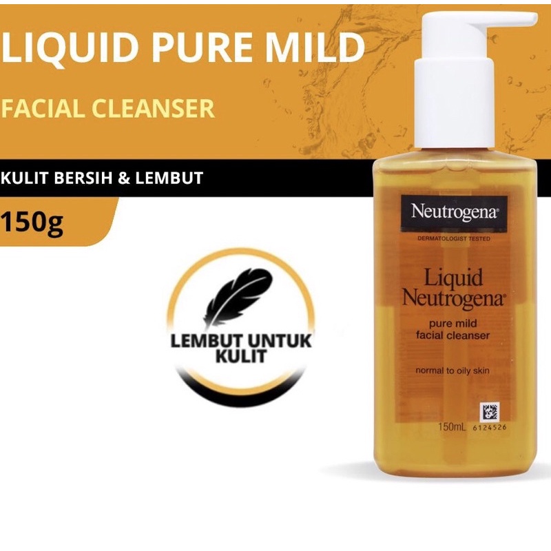 Jual Neutrogena Liquid Pure Mild Facial Cleanser 150ml | Shopee Indonesia